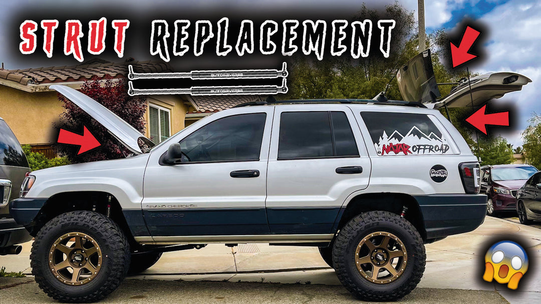 Replacing Struts on Hood & Hatch kit on Jeep WJ Grand Cherokee | Najar ...